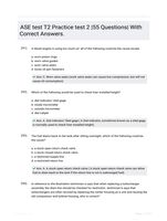 ASE Test T2 Practice Test 2 |55 Questions| With Correct Answers.