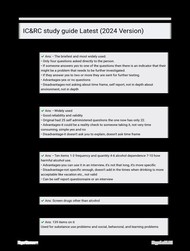 IC&RC Study Guide Latest (2024 Version)