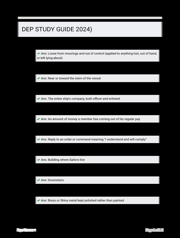 DEP STUDY GUIDE 2024)