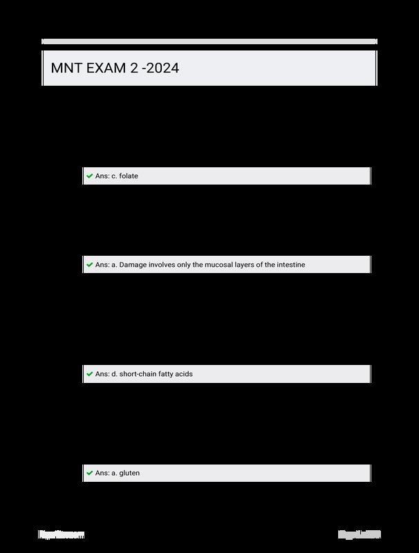 MNT EXAM 2 -2024
