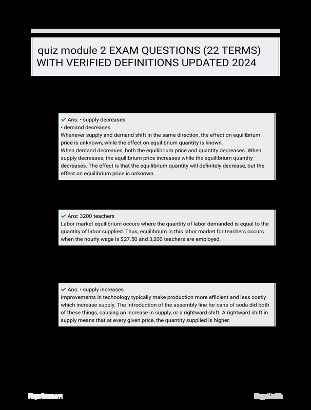 Quiz Module 2 EXAM QUESTIONS (22 TERMS) WITH VERIFIED DEFINITIONS ...