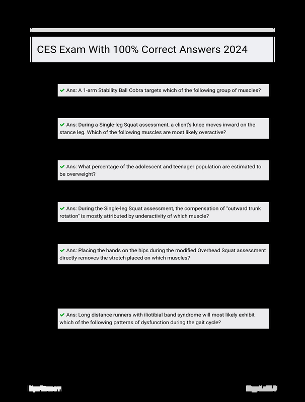CES Exam With 100% Correct Answers 2024