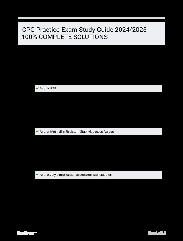 CPC Practice Exam Study Guide 2024/2025 100% COMPLETE SOLUTIONS