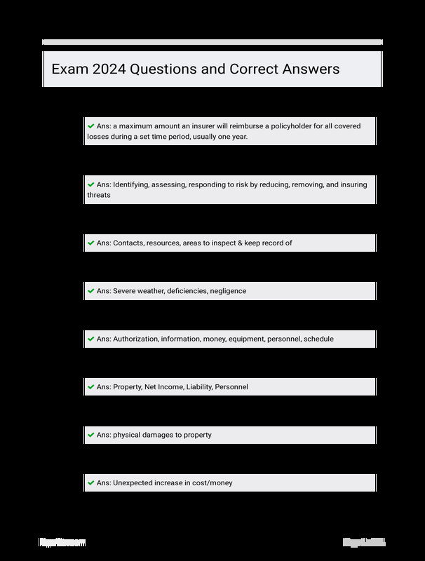Exam 2024 Questions And Correct Answers